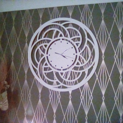 Wooden Clock MANDALA 60cm 23 Inch Unique Wall Clocks - Etsy