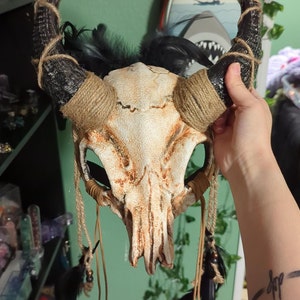 Wicker Man Skull Headdress Gaelic Festival Samhain Pagan Ritual Horn ...