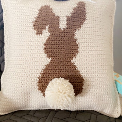 Crochet Pattern Bunny Pillow Crochet Pillow Crochet DIY Decoration ...