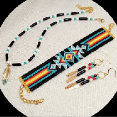 Aurora Borealis North Pole Seed Bead Fringe Earring Pattern, Northern ...
