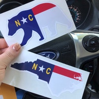 North Carolina Decal NC State Flag Decal North Carolina State Bumper ...
