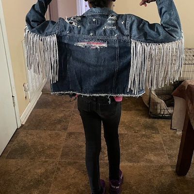 Silver Arm Fringe Jacket - Etsy