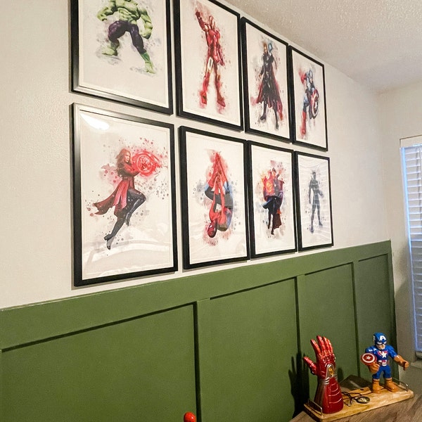 Set 12 Superheroes DOWNLOAD Marvel Print Superhero Avengers Poster ...