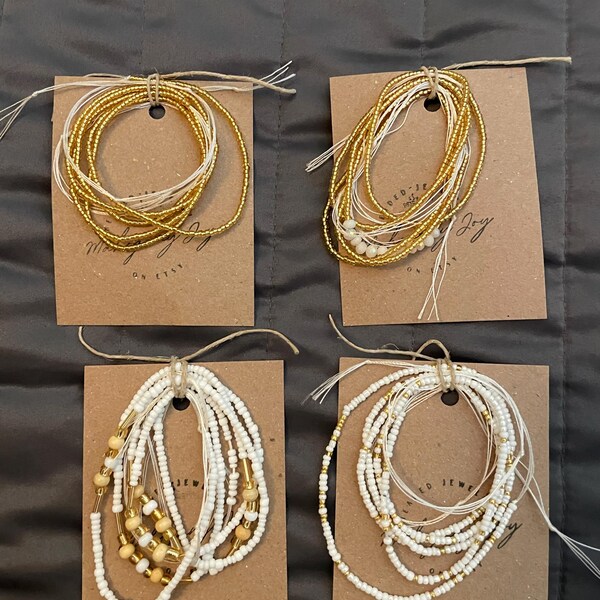 Mahogany Majesty Waist Beads Set of 3 Waist Beads With Clasp Weight ...