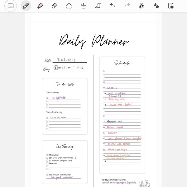 Abstract Pink Planner Printable, Daily, Weekly, Monthly, Mood Tracker ...