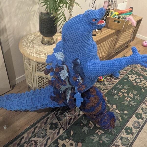 Crochet Sleeping Godzilla _ PDF English Crochet Pattern of Godzilla - Etsy