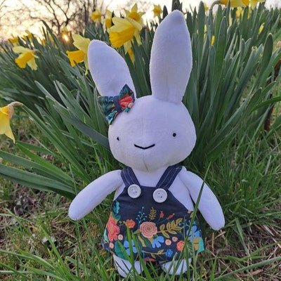 Bunny Rabbit Sewing Pattern, Miniature Clothing, Softie Doll Pattern ...
