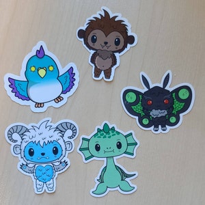 Cute Chibi Cryptid Stickers Cut Stickers Vinyl Weatherproof Outdoors - Etsy
