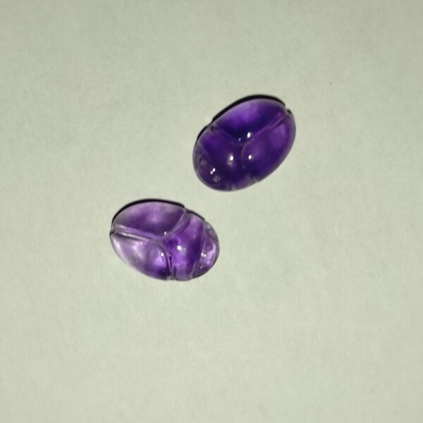 100% Natural Purple Amethyst Carving Flower, Charm Jewelry, Hand ...