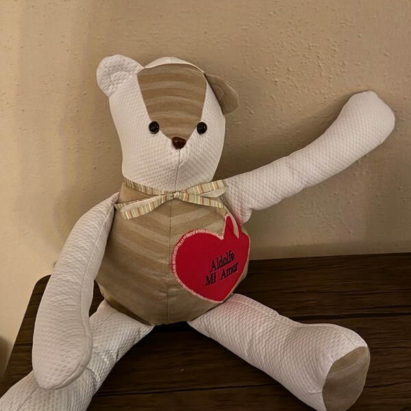 Personalized Memory Bear Crafted From Cherished Clothing: Commemorative ...