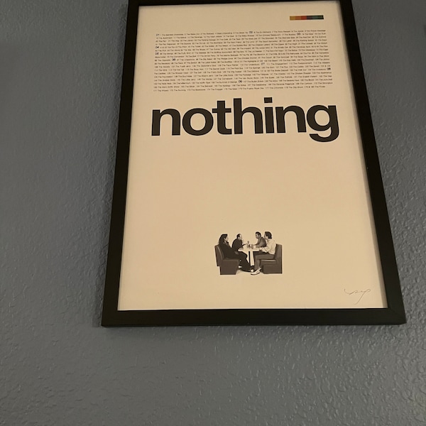 SEINFELD Inspired Poster, Nothing, Art Print - Minimalist, Helvetica ...