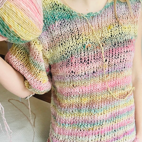 KNITTING PATTERN: BASIC Open Knit Sweater - Etsy UK