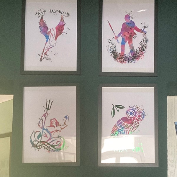 Percy Jackson Poster Set of 4 Percy Jackson Real Foil Print Wise Girl ...