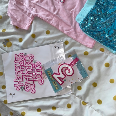 Girls Birthday Number for Cake 1 2 3 4 5 6 7 8 9 10 Birthday Cake Sign ...