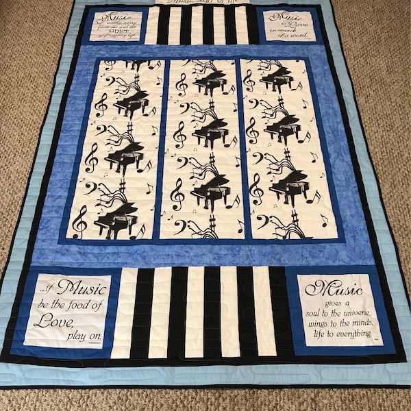 Black and White Piano Fabric - Piano Music by Leahvanlutz - Black and ...