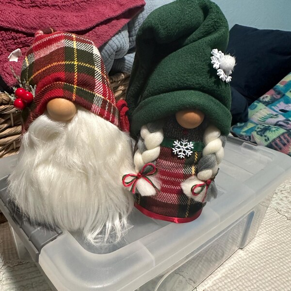 Holiday Gnome Couple | Christmas Gnome Family, Gnome Decor, Christmas ...