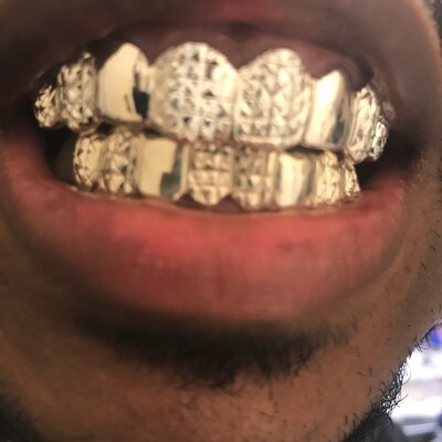 Silver Grillz 925 Silver Teeth Real Princess Cut Silver Grill - Etsy