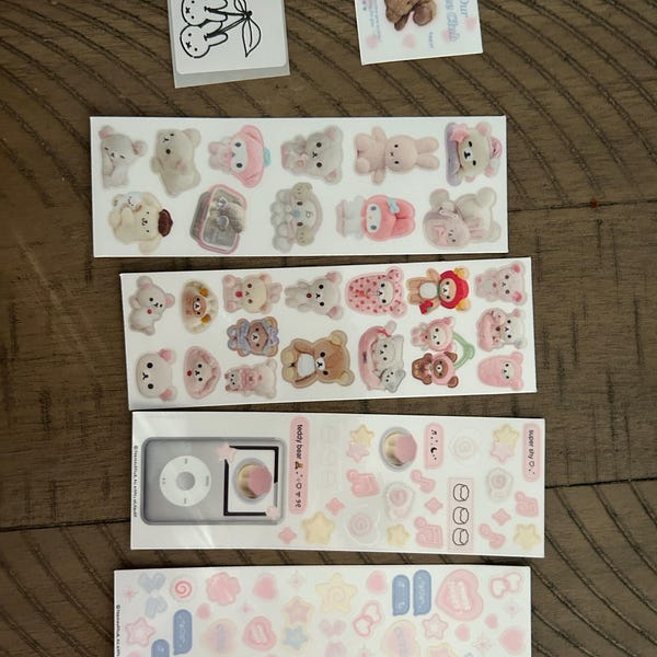 Cuteness Overload Sticker Sheet Korean Stationery, Cute Kpop Photocard ...