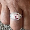 Personalized Sterling Silver CZ Monogram Ring - Elegant Initial Jewelry ...