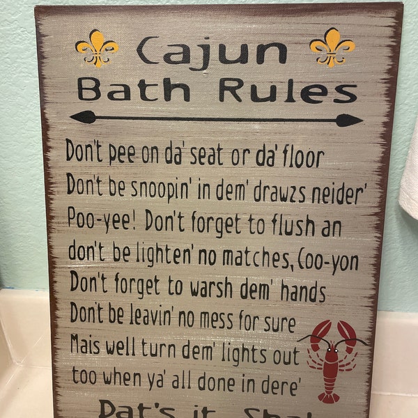 Saloon Rules Western Primitive Rustic Distressed Country Canvas Sign ...