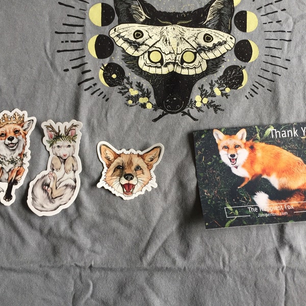 Button Eyed Fig the Fox Weather Proof Sticker - Etsy