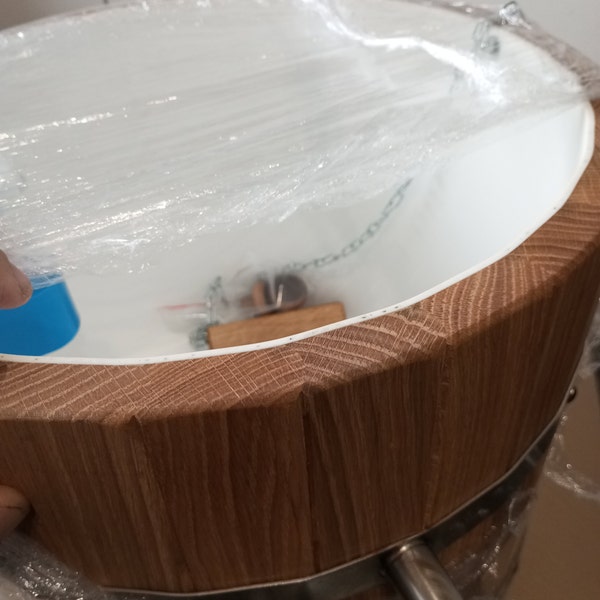 Sauna Cold Water Shower (oak) 12l With Rope Pull / Sauna Waterfall - Etsy