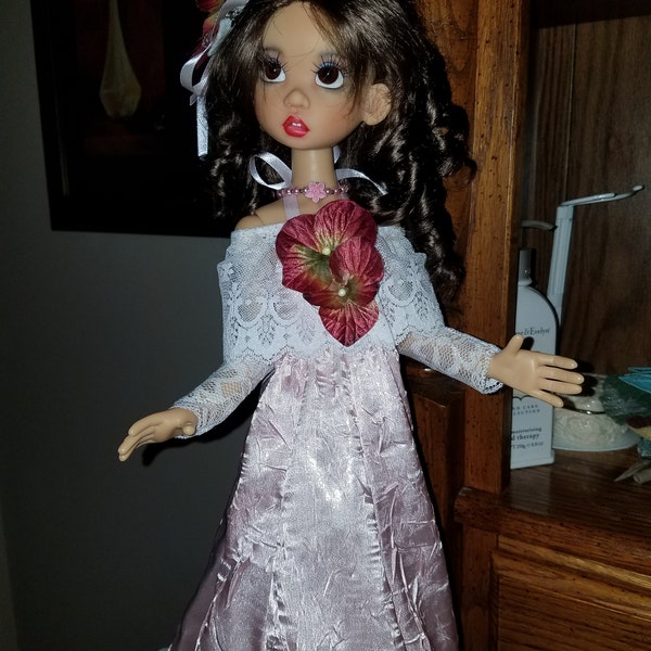 Pink Crepe Organza Apron Set 4 Kaye Wiggs Liz Frost 18" MSD N Similar ...