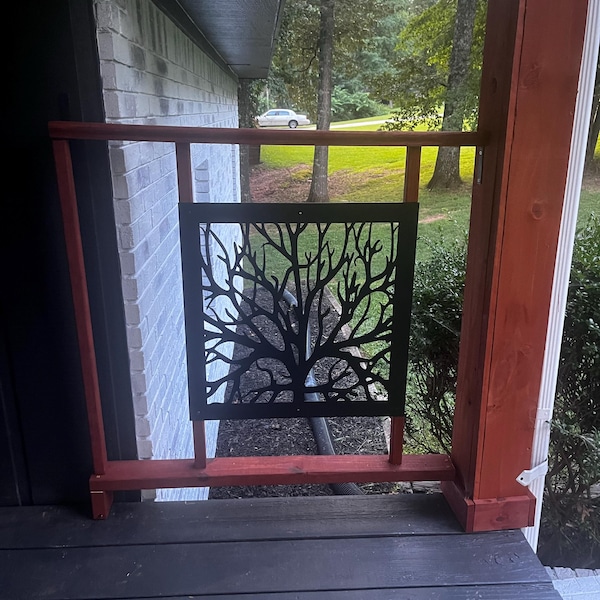 Tree Railing Metal Insert, Privacy Fence Panel, Wall Art - Etsy