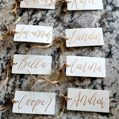 Calligraphy Gift Tags, Personalized Gift Tags, Custom Gift Tags, Name ...