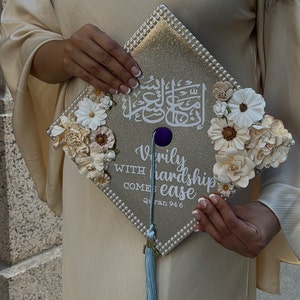 Custom Hijabi Muslim Graduation Cap Hand Painted Cap 3D Highschool ...