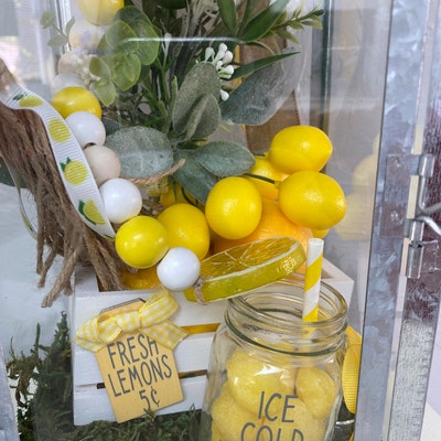 Lemon Tiered Tray Decor, Summer Tiered Tray Bundle, Lemonade Tiered ...