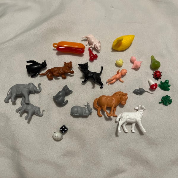 Vintage Miniature Trinkets • Tiny Plastic Toys for Advent Calendars ...