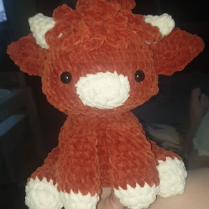 Amigurumi Highland Cow Pattern, Plush Pattern, Stuffed Highland Cow Toy ...