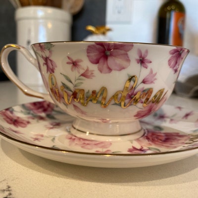 Tea Cup Personalized Tea Cups Custom Tea Cup Tea Lover Gift Teacup Gift ...