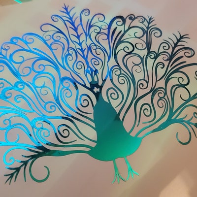 Fancy Swirly Peacock SVG/DXF/PNG Cut Files for Vinyl Htv Transfers ...