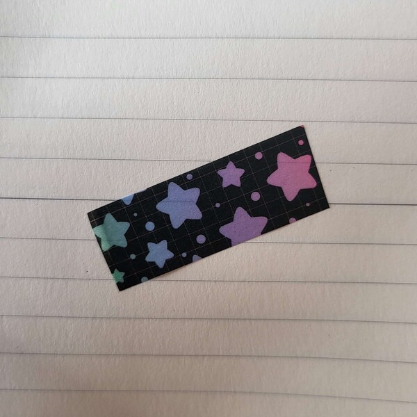 Rainbow Stars Washi Tape - Colorful Starry Decorative Tape for Bullet ...