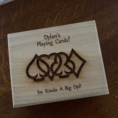 Personalised Playing Cards Box & Cards, Engraved With a Message. Card ...