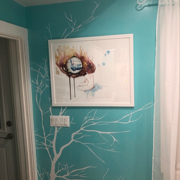 Bare Tree Branches Wall Decal Sticker. Bedroom Wall Decor, Bathroom ...