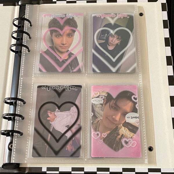 Kpop Photocard Frame Card, Heart Beam Deco Frame, Kpop Photocard ...