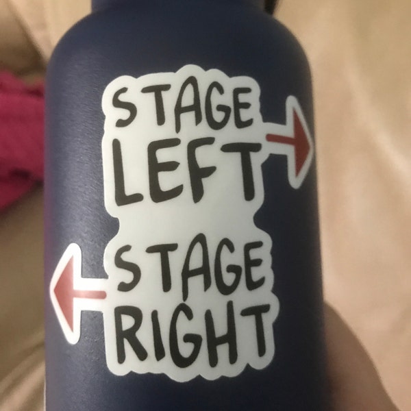 Vinyl Theatre Sticker, Water Bottle Sticker, Theatre Gift, Drama Gift ...