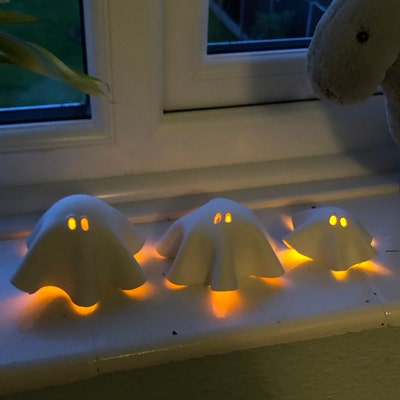 Halloween Home Decor/ Spooky Season / Ghost Tea Lights / Halloween Home ...