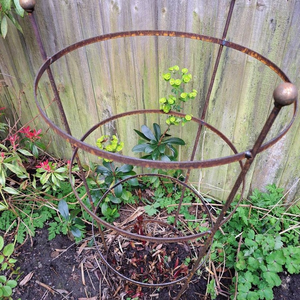 Rusty Peony Cage - Plant Support - in 2 Sizes- Raw Steel Designed to ...