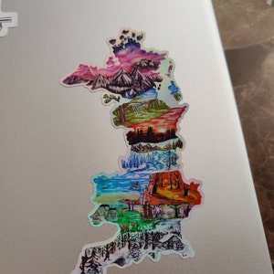 Prythian Map Sticker Officially Licensed ACOTAR Sticker - Etsy UK