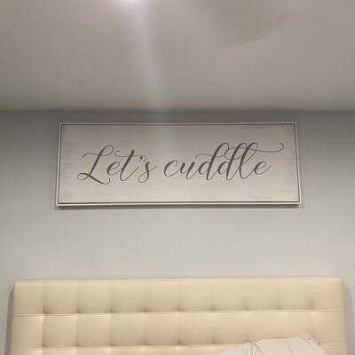 Let's Cuddle Sign - Etsy