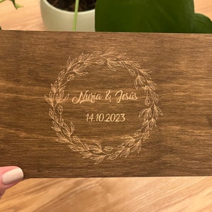 13x18cm 5x7 Rustic Wooden Photo Box. Couple Memory Box. Rustic Photo ...