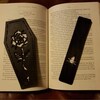 Coffin Bookmark Leather Floral Rose Gothic Bookmark Unusual Oddities ...