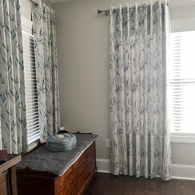 Custom Curtain Drapery Timeless Embroidery Leaf Pattern Classic ...