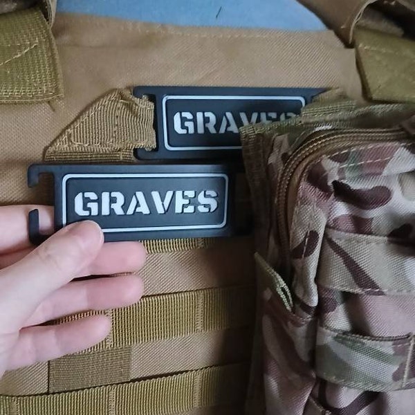 Custom Personalised Tactical MOLLE Name Tag/patch Airsoft/cosplay ...