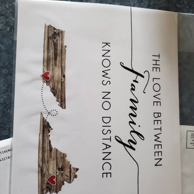 Long Distance Family Moving Gift, Family Separated, Multiple States ...