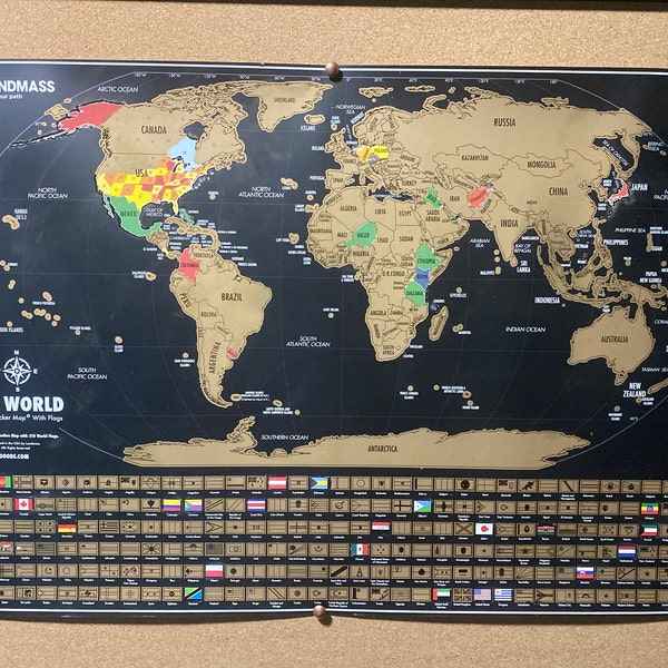Scratch off World Map, Travel Tracker Map, World Map Poster, Traveler ...